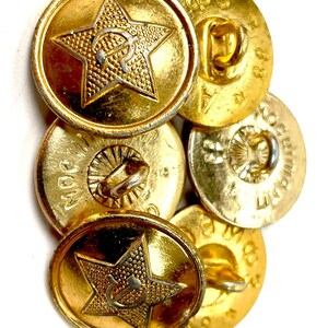 Vintage Used Metal Buttons From Soviet Military Uniforms 1980 Red Army ...