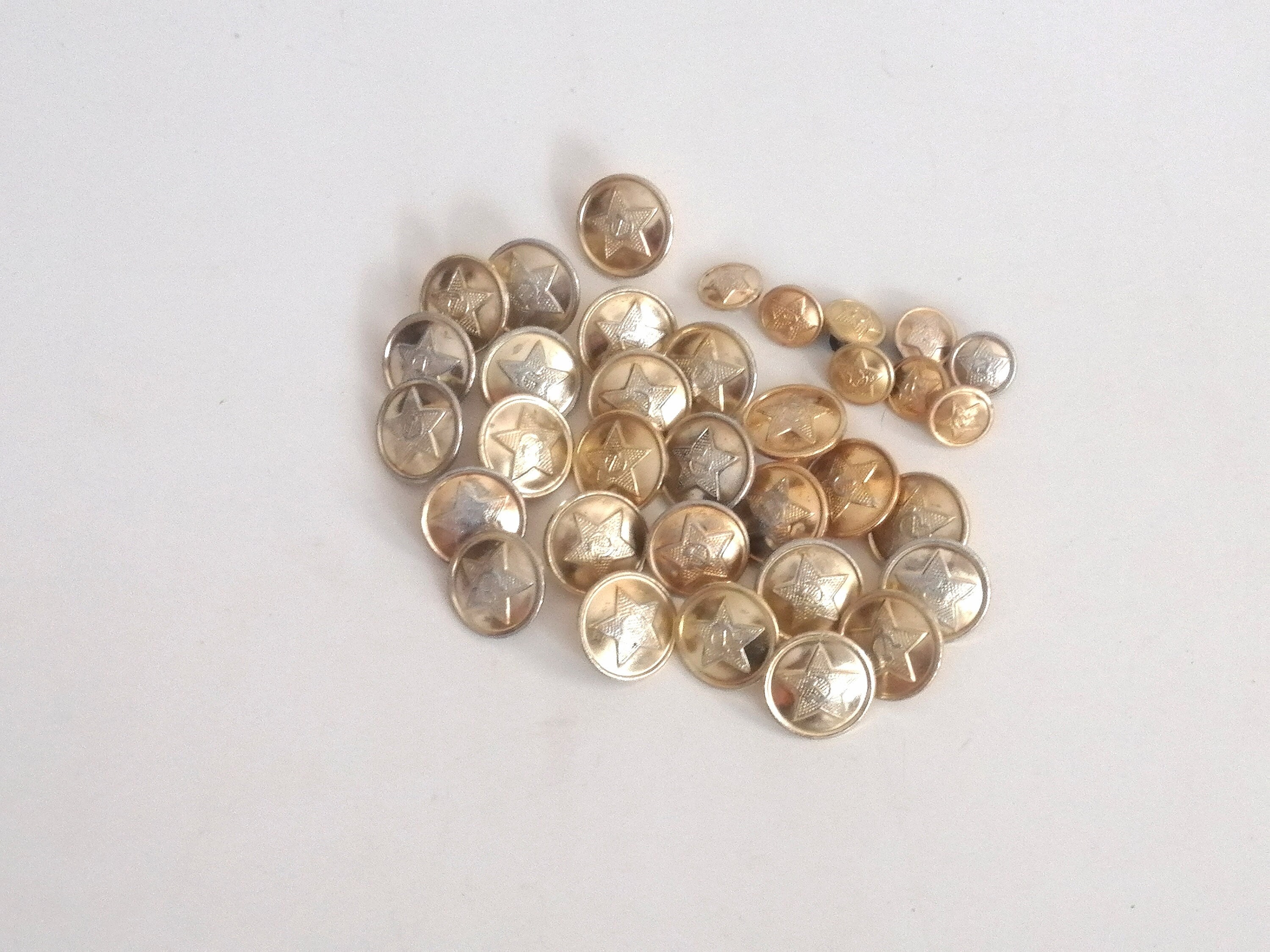 Vintage Used Metal Buttons From Soviet Military Uniforms 1980 Red Army ...