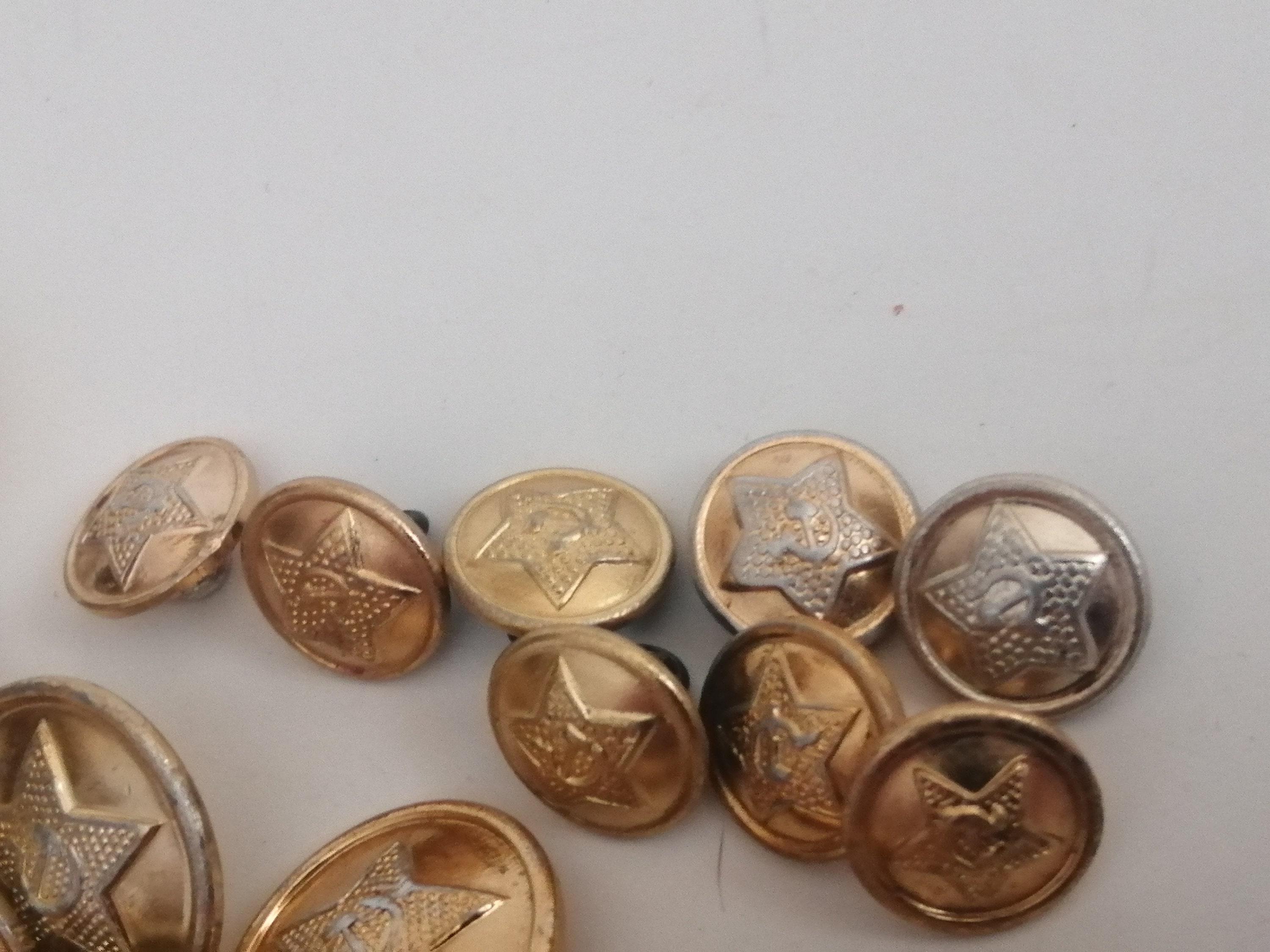 Vintage Used Metal Buttons From Soviet Military Uniforms 1980 Red Army ...
