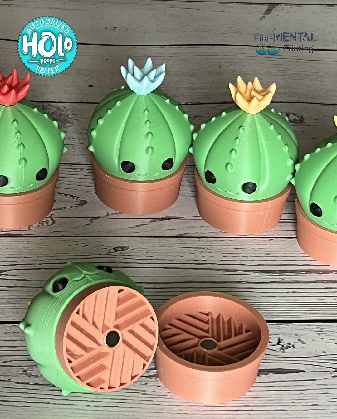 Kawaii Cactus Herb Grinder 3D Print - Etsy