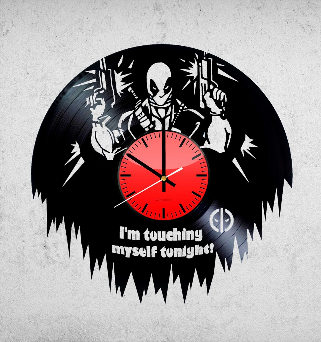 Vinyl Record Deadpool Art Wall Clock, Living Room Décor | Gift Idea for ...