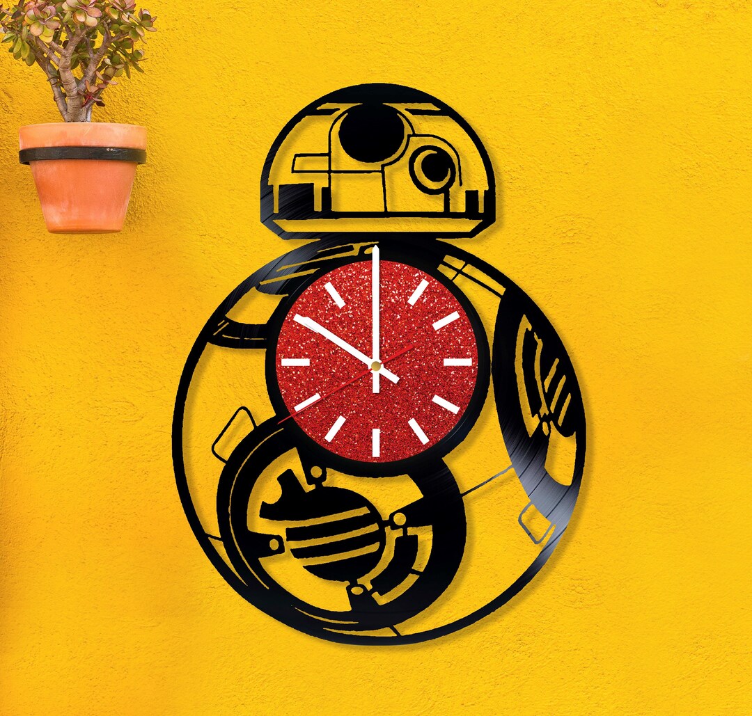 BB8 Vinyl Record Clock 12" | Gift Idea for Star Wars Fans | Unique Gift ...