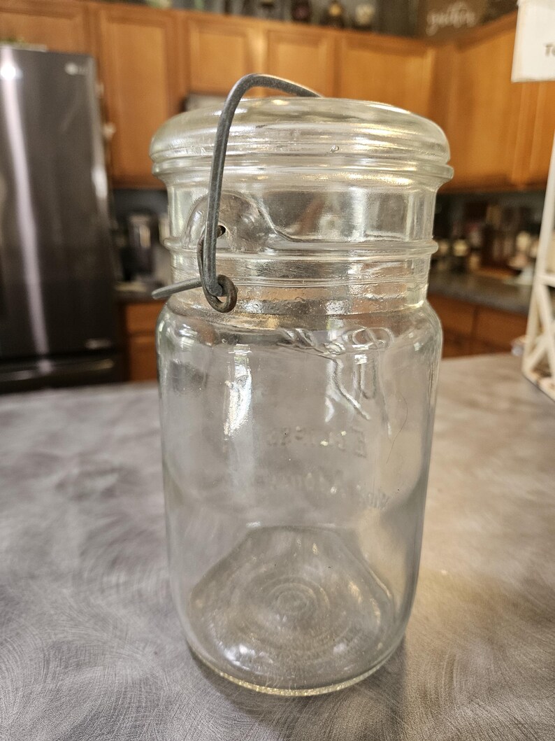 Vintage Ball Eclipse Wide Mouth Round Clear 1 Quart Glass Canning Jar - Etsy