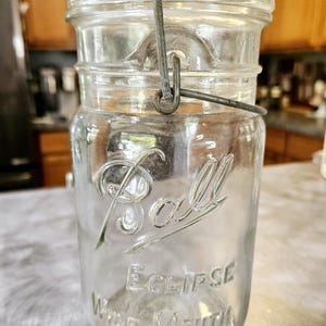 Vintage Ball Eclipse Wide Mouth Round Clear 1 Quart Glass Canning Jar - Etsy