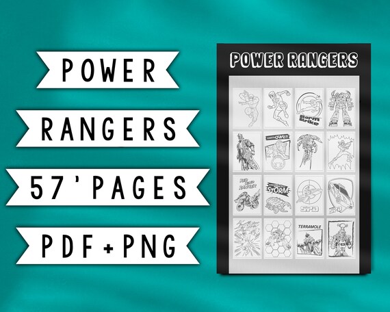 Power Rangers 57 Beautiful Ilustrated Digital High Quality - Etsy