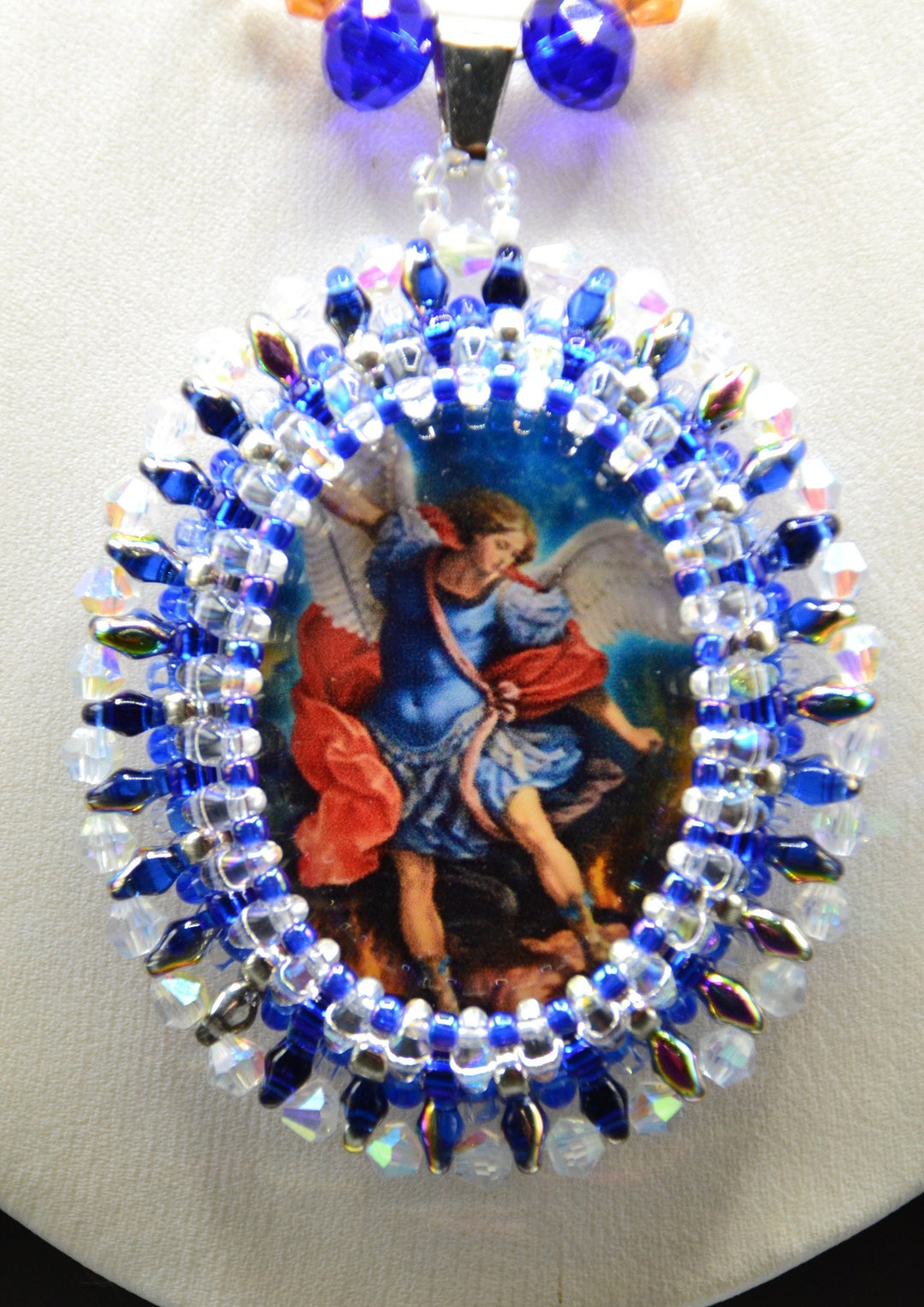 Saint Michael the Archangel Handmade Pendant Necklace Patron Saint of ...