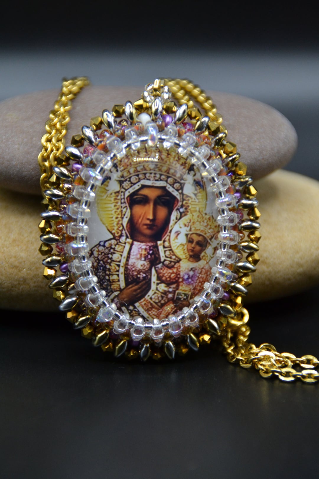 Black Madonna of Czestochowa Matka Boska Patron Saint of Poland Black ...