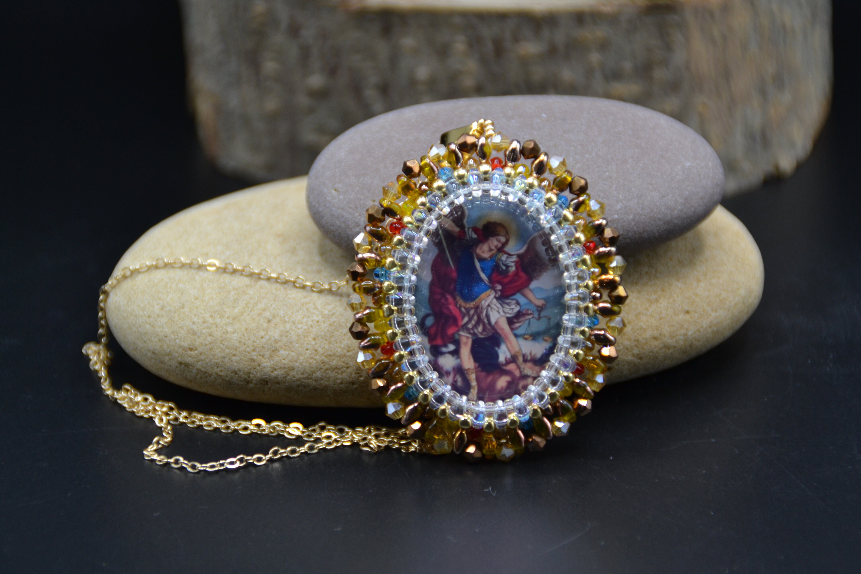 Saint Michael the Archangel Handmade Pendant Necklace Patron Saint of ...