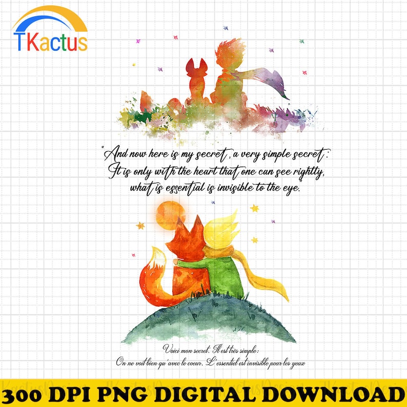 The Little Prince and Fox Png the Little Prince Png the - Etsy