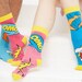 6 Pairs Fast Food Embroidered Crew Socks, Hamburger, Hot Dog, Pizza ...
