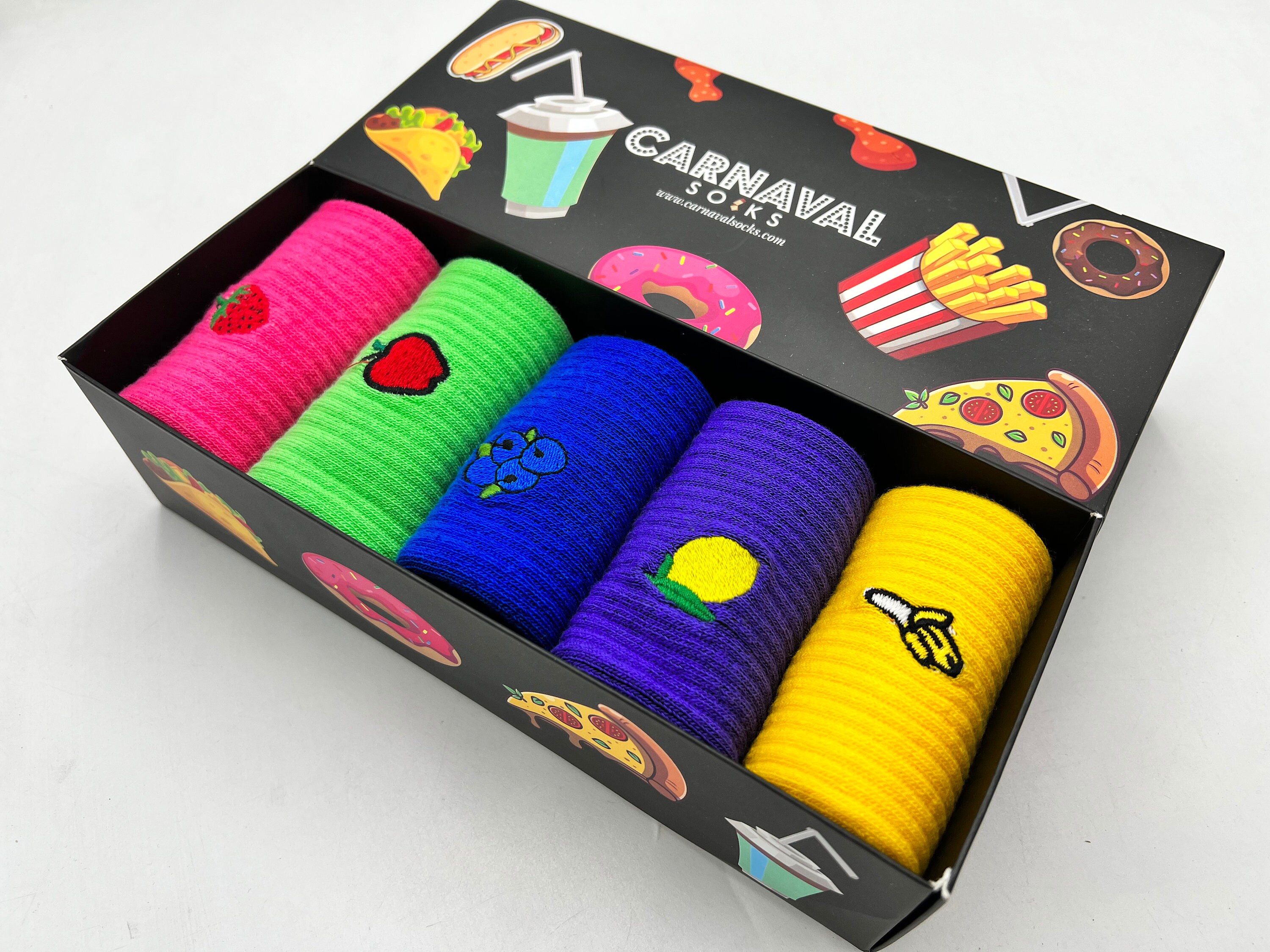 10 Pairs Cute Fruits Embroidered Cotton Socks Funky Socks - Etsy