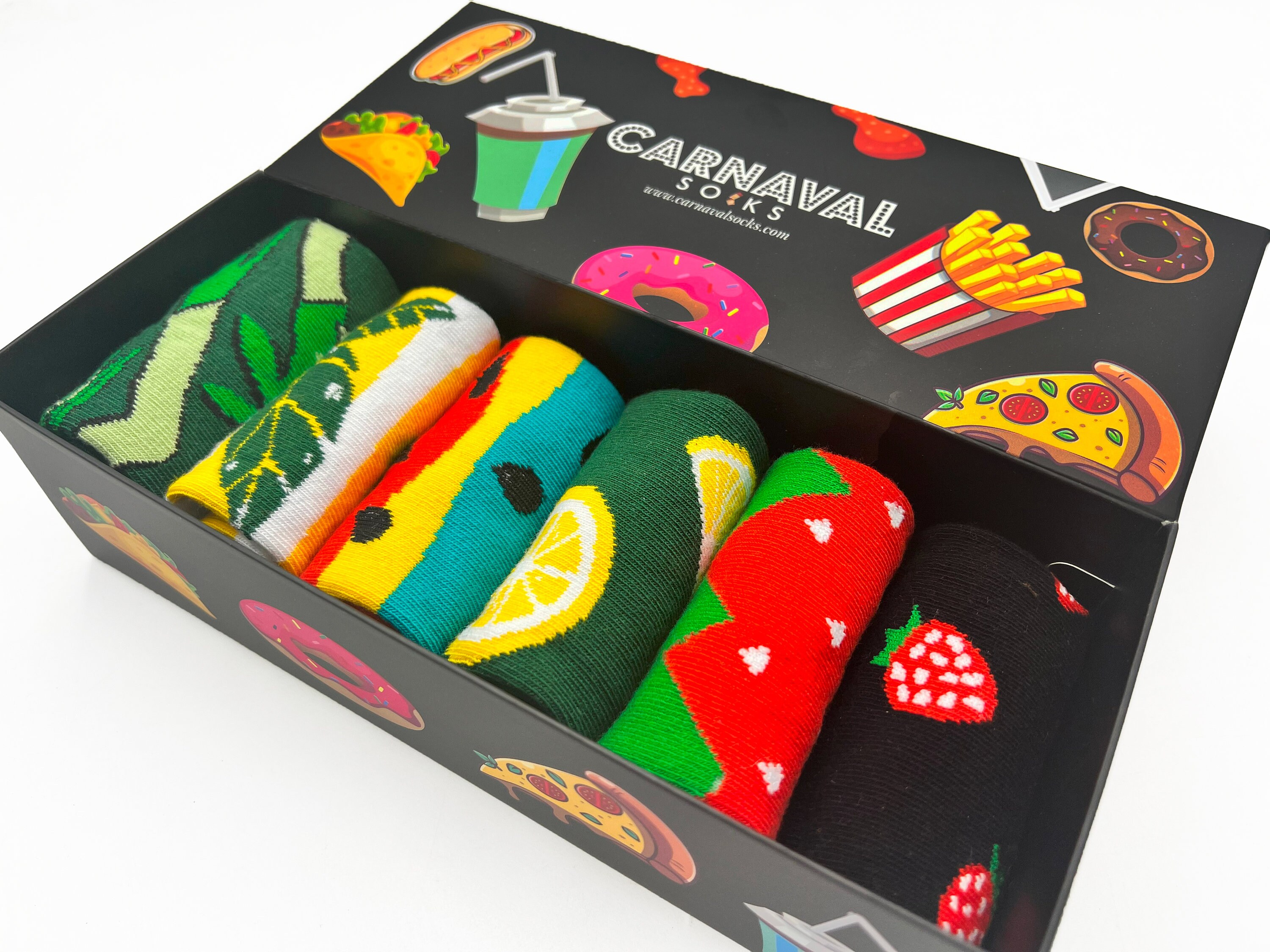 Fruit Print Cute Fall Socks Pack of 6 - Etsy