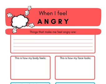 Anger Diary Worksheet Printable for Kids & Teens-child Therapy ...