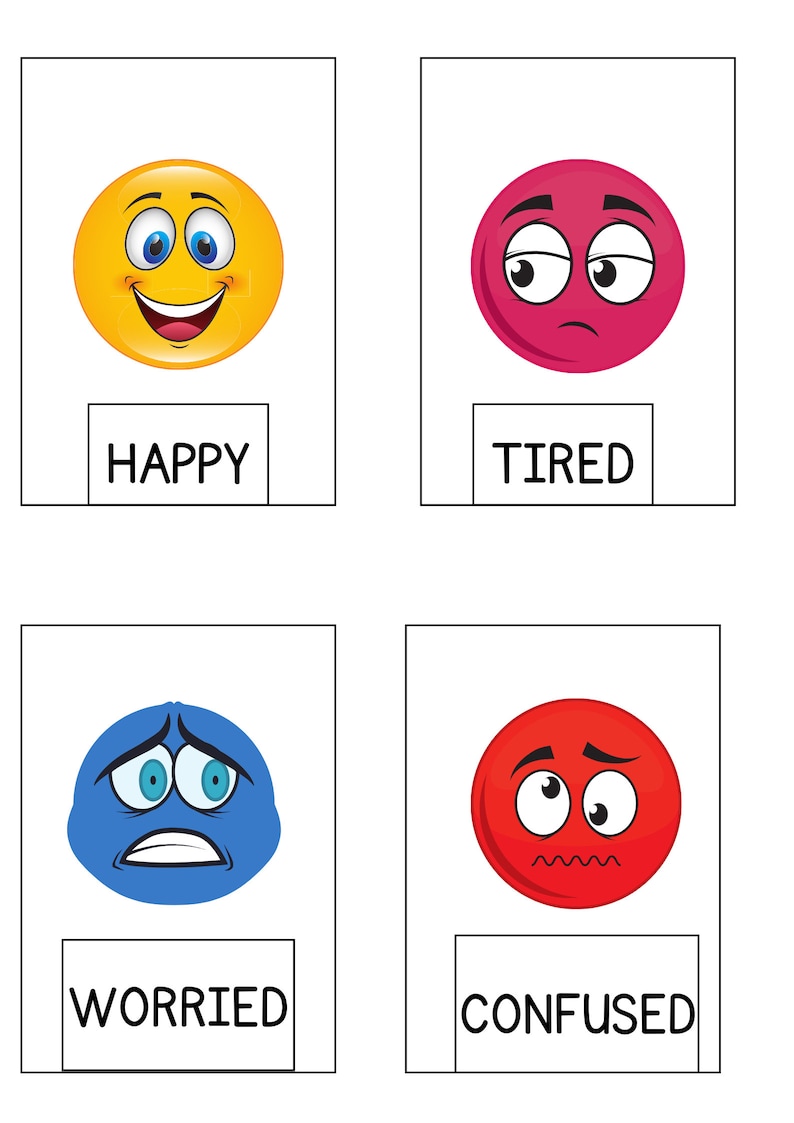 Emotion/feeling Cards - Etsy
