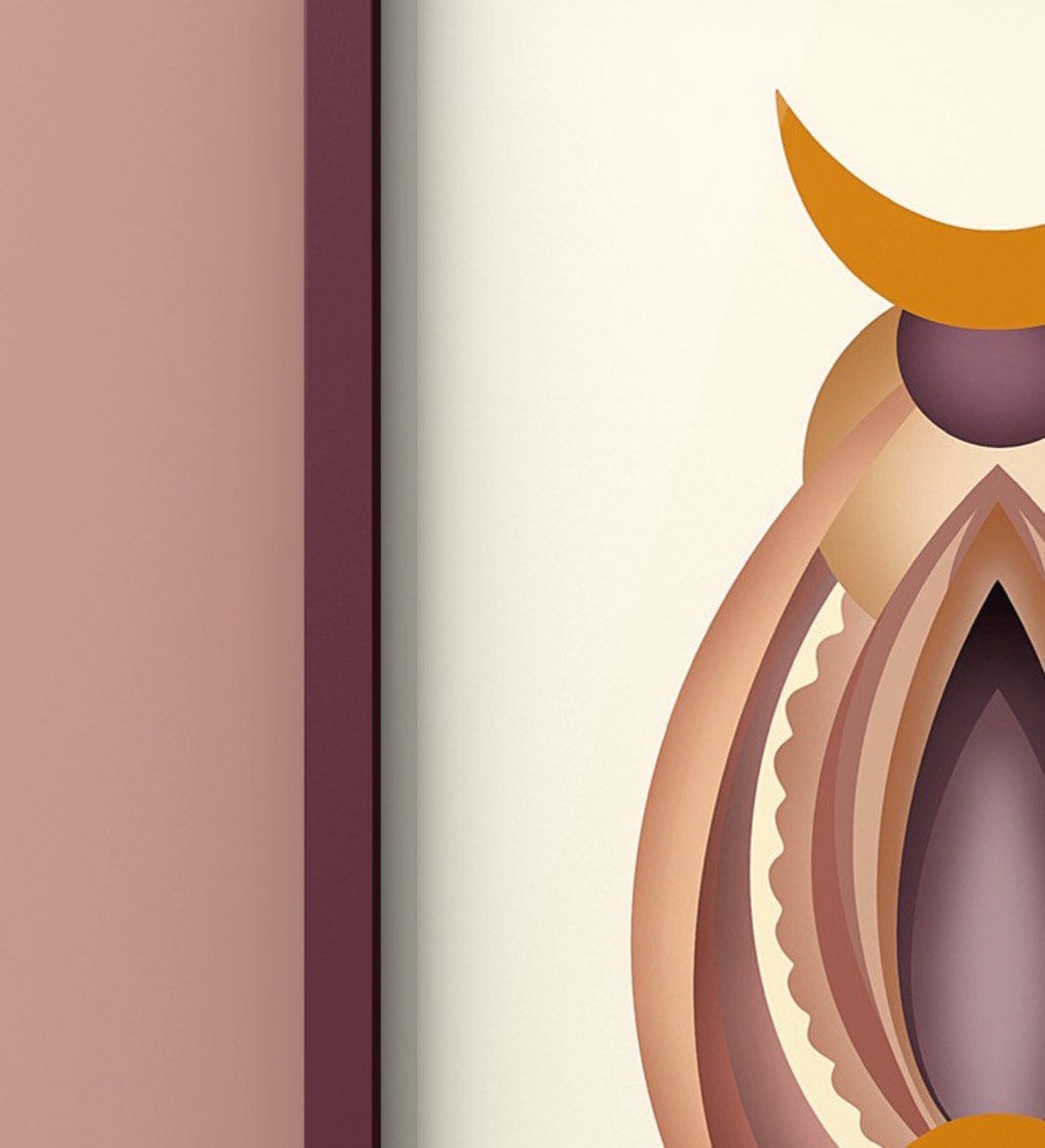 Vulva Art MOON Divine Feminine Wall Art Vulva Art Illustrations Goddess ...
