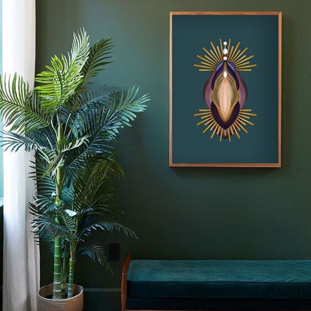 SACRED YONI Vulva Print Body Positive Print Yoni Women - Etsy