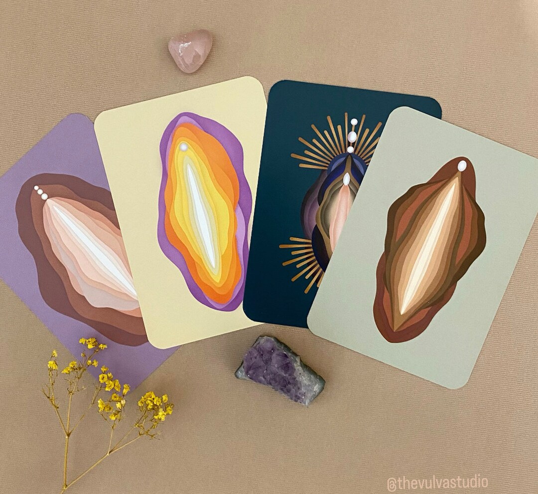 Set of 4 Sacred Vulva Postcards Divine Energy Yoni Cards - Etsy
