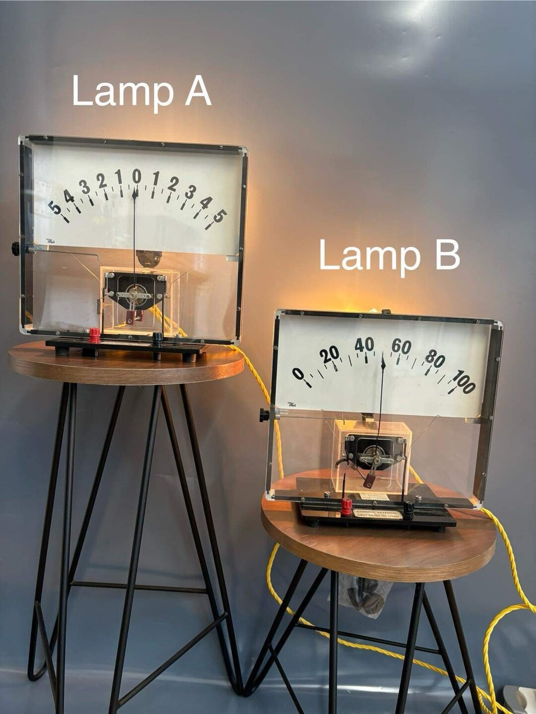 Vintage Large Scientific weir Test Meter Table Lamps - Etsy