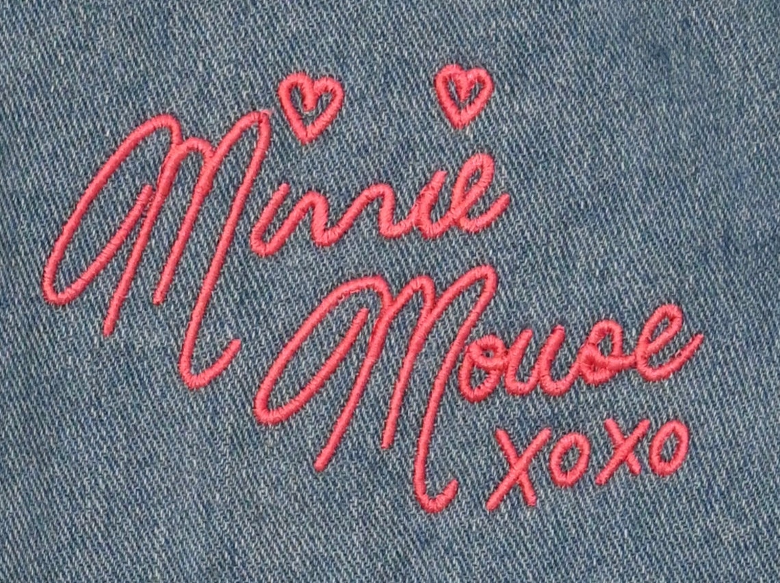 Minnie Mouse Autograph Embroidery File .PES - Etsy