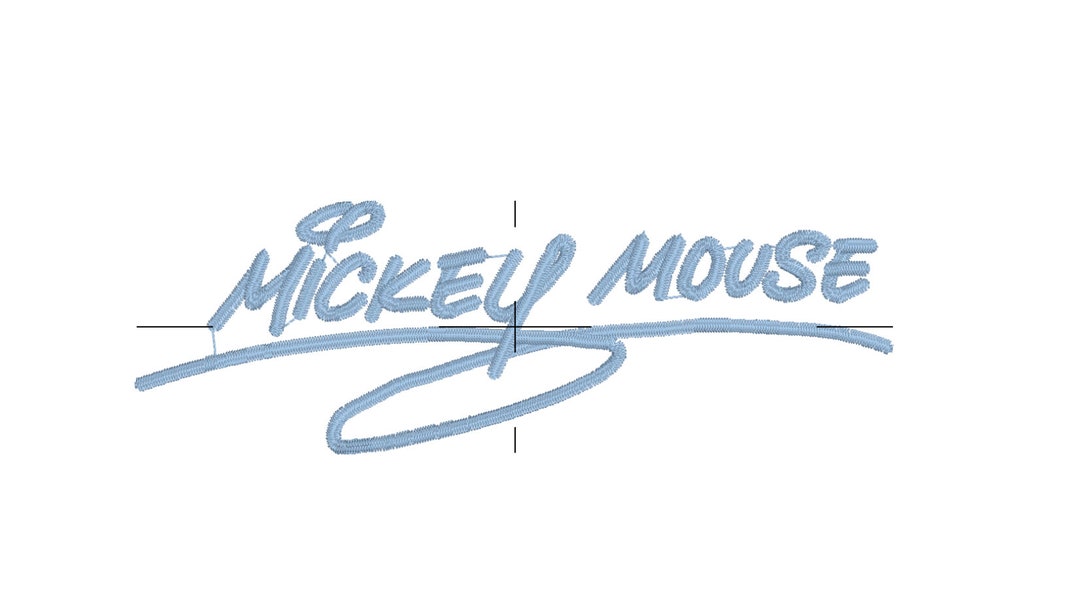 Mickey Mouse Autograph Embroidery File .PES - Etsy