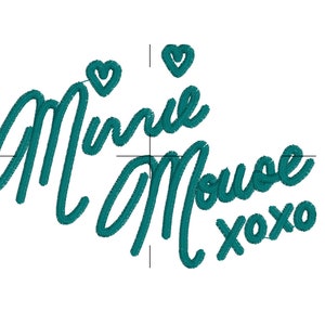 Minnie Mouse Autograph Embroidery File .PES - Etsy