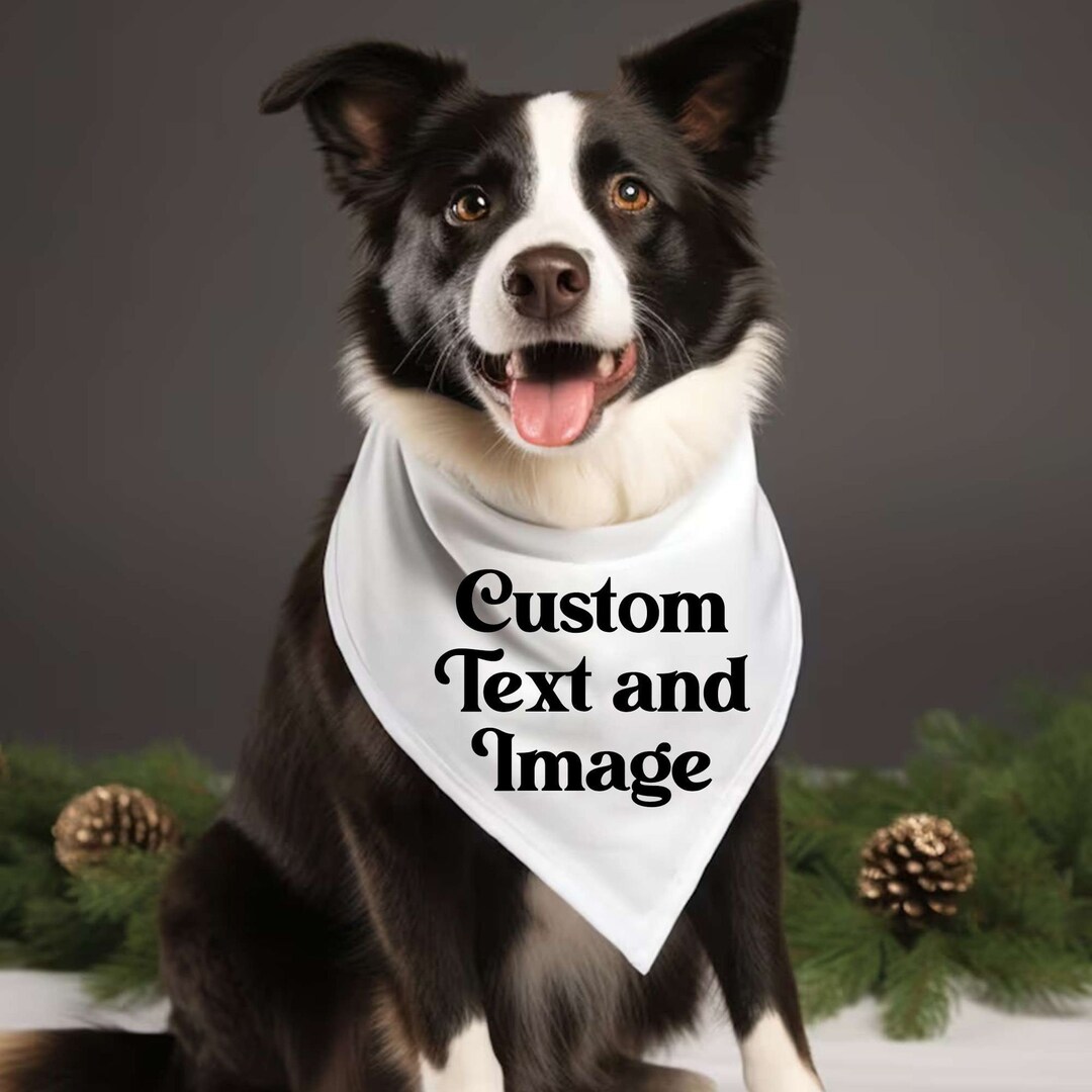 Custom Text and Image Dog Bandanas From Dog Mom Dog Dad, Create Your ...