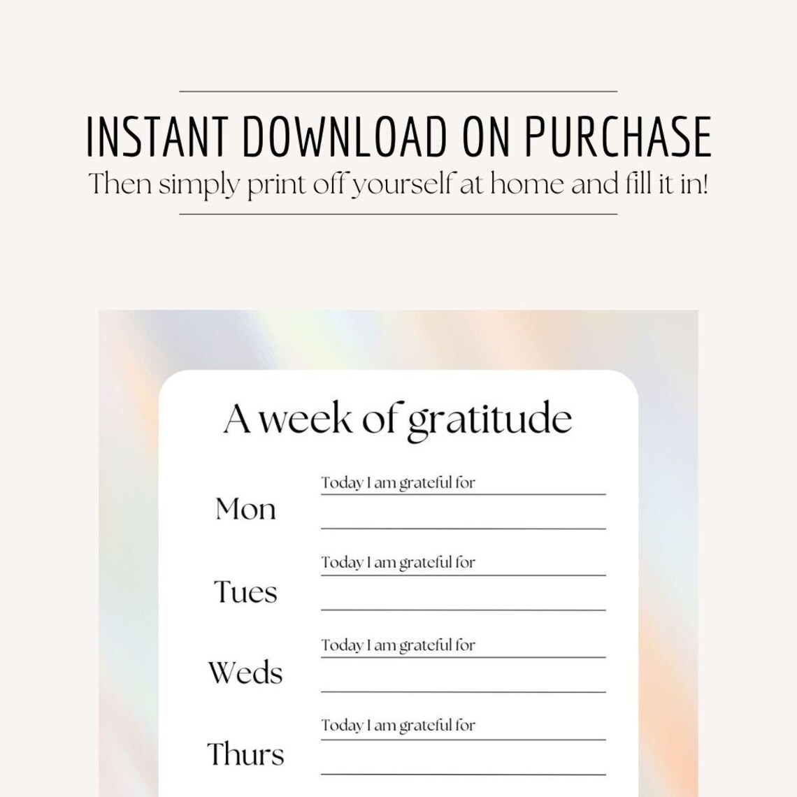 Weekly Review, Gratitude Worksheet, Reflection Worksheet, Weekly ...