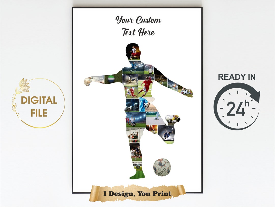 Custom Football Photo Collage: Soccer Coach Gift (digital File) - Etsy