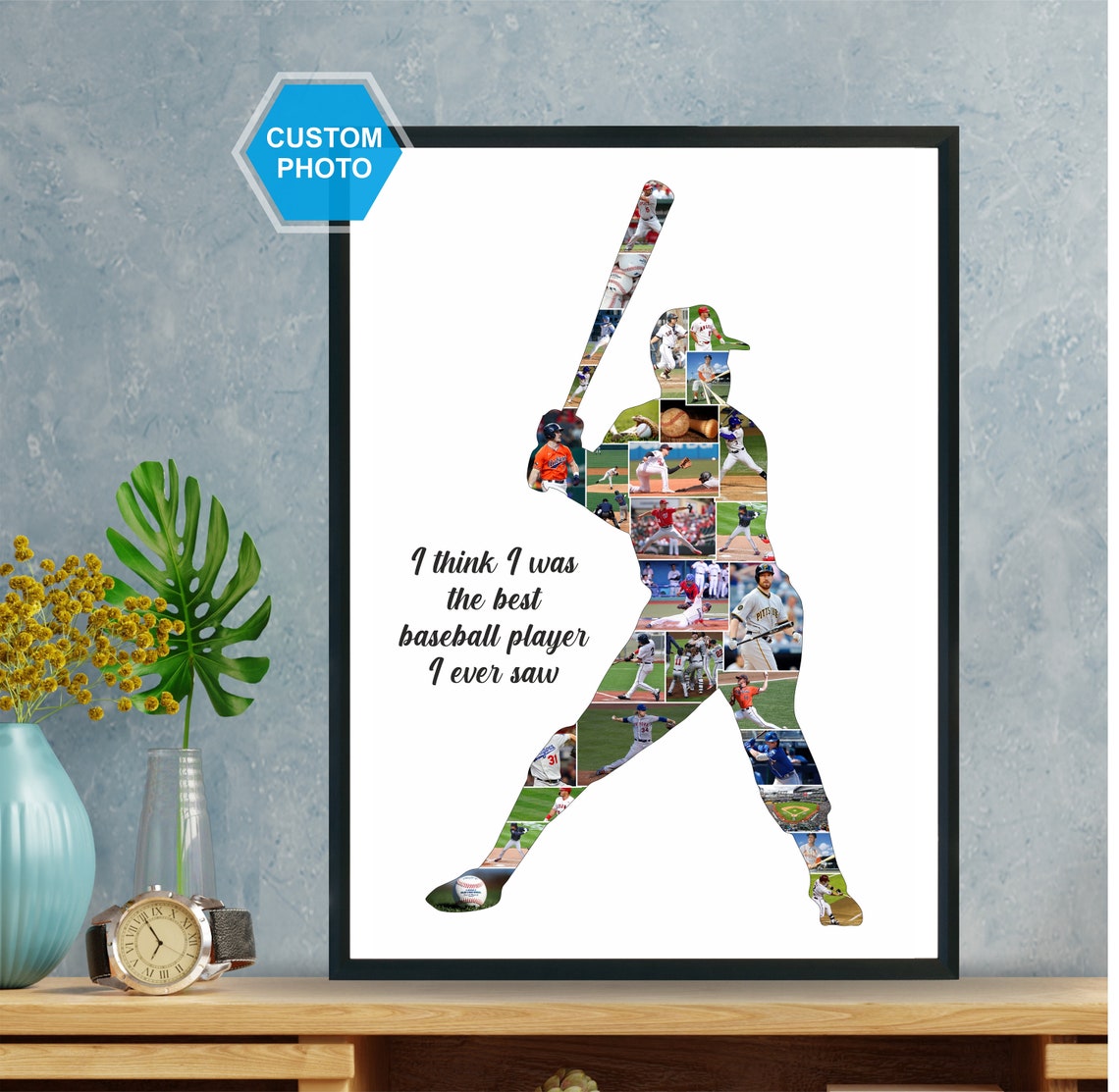 Personalized Baseball Photo Collage Art: Baseball Lover Gift (digital ...