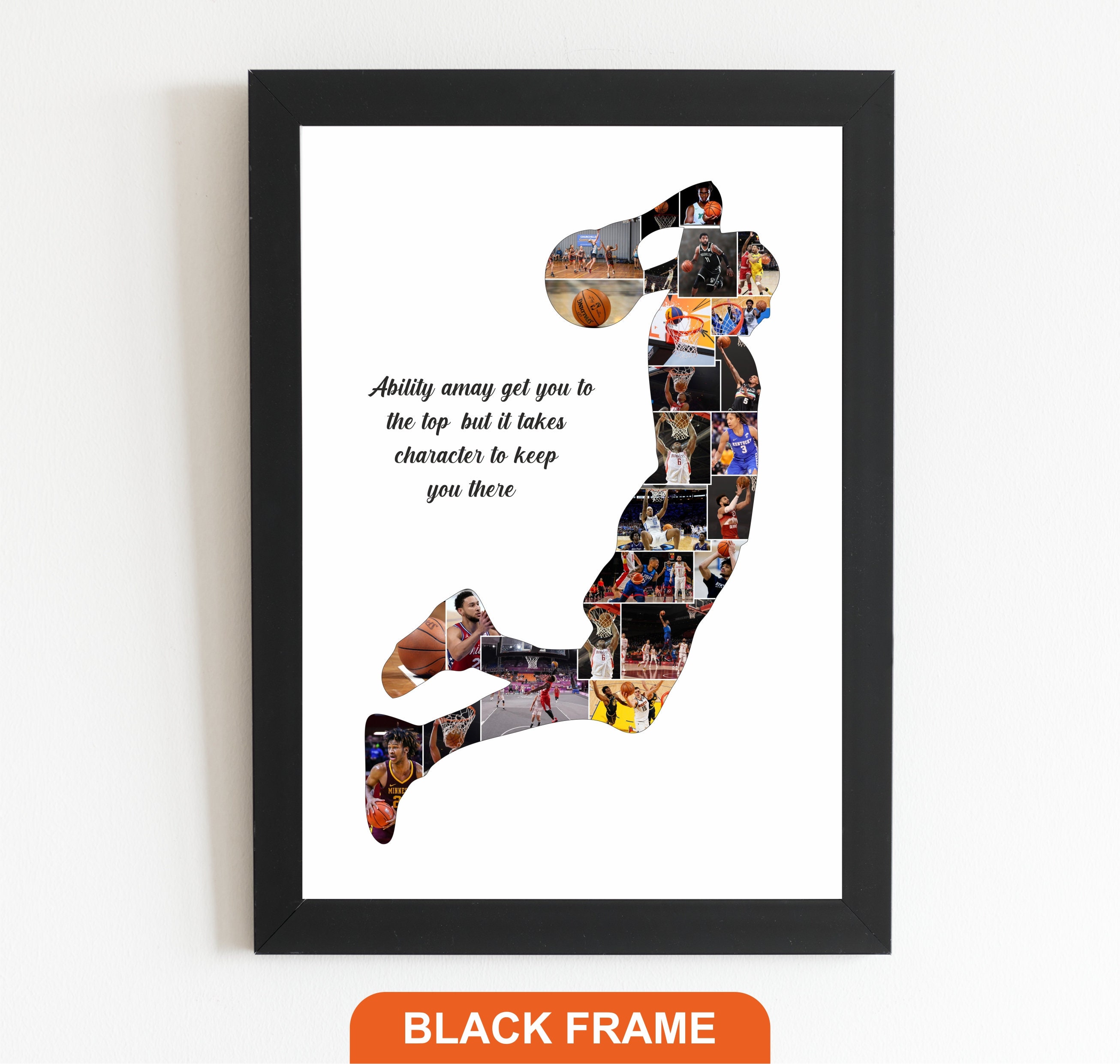 Basketball Photo Collage, Sport Photo Gift, Player Photo Collage ...