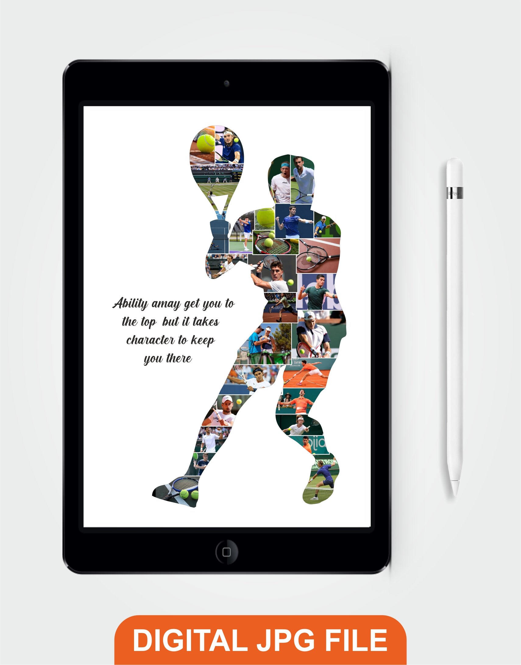 Tennis Photo Collage Tennis Collage Tennis Player Gift - Etsy