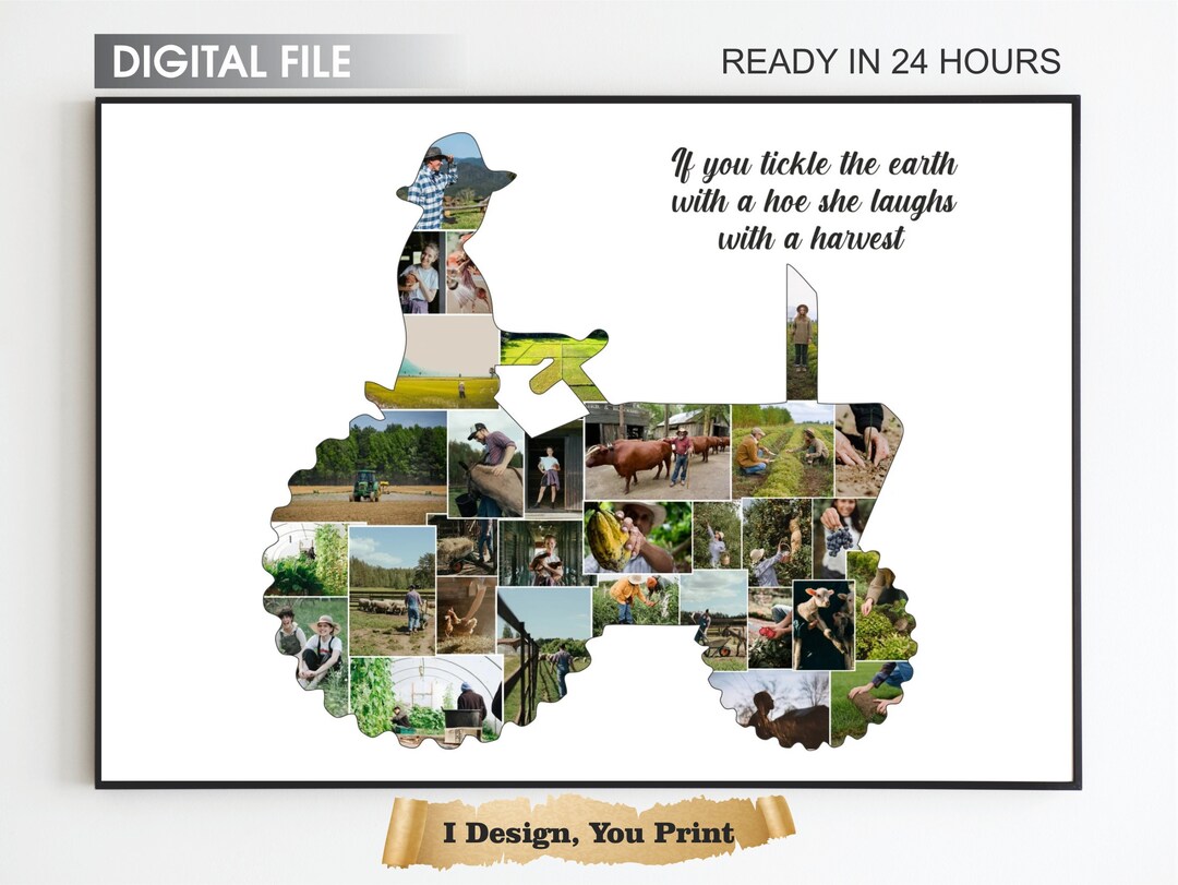 Tractor Photo Collage: Farming Gift for Grandpa (digital File) - Etsy