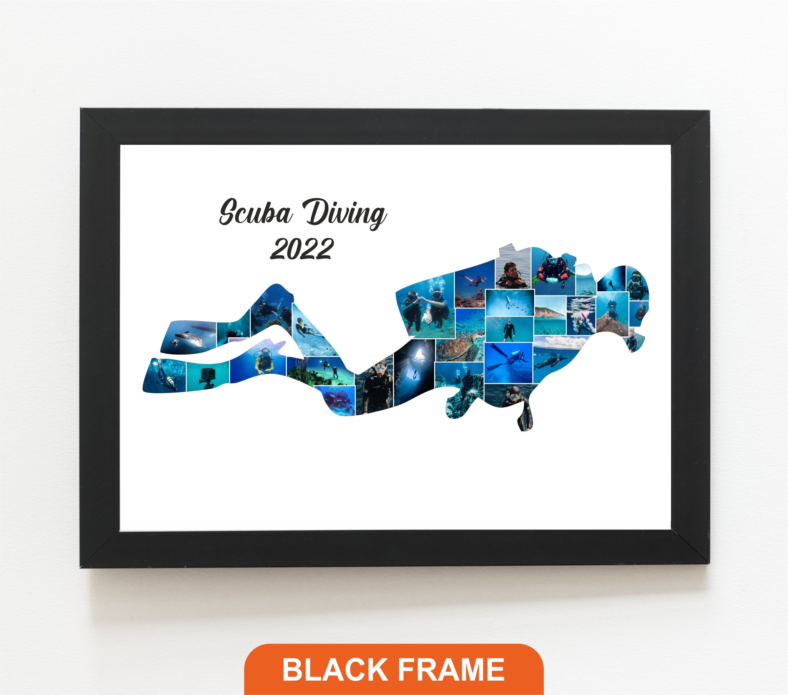 Scuba Diver Gift, Scuba Diving Photo Collage, Scuba Diving Gift, Scuba ...
