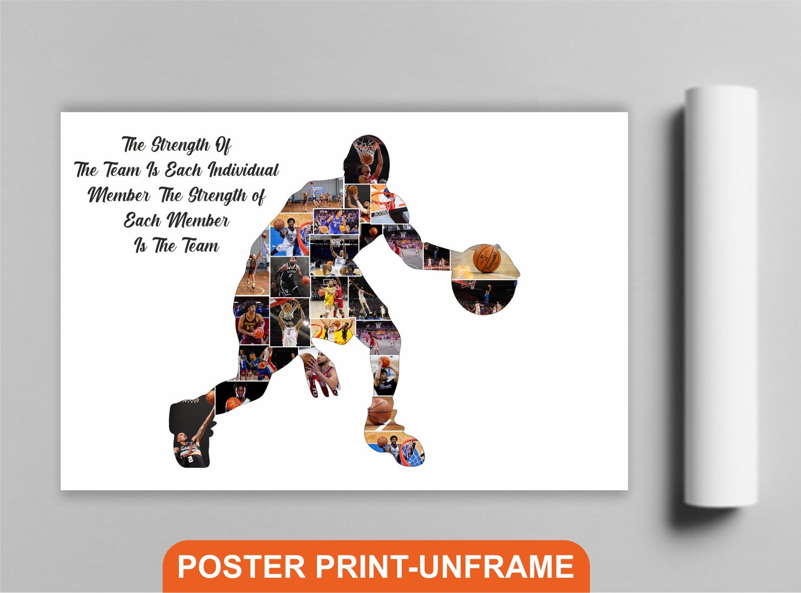 Basketball Photo Collage, Sport Photo Gift, Player Photo Collage ...