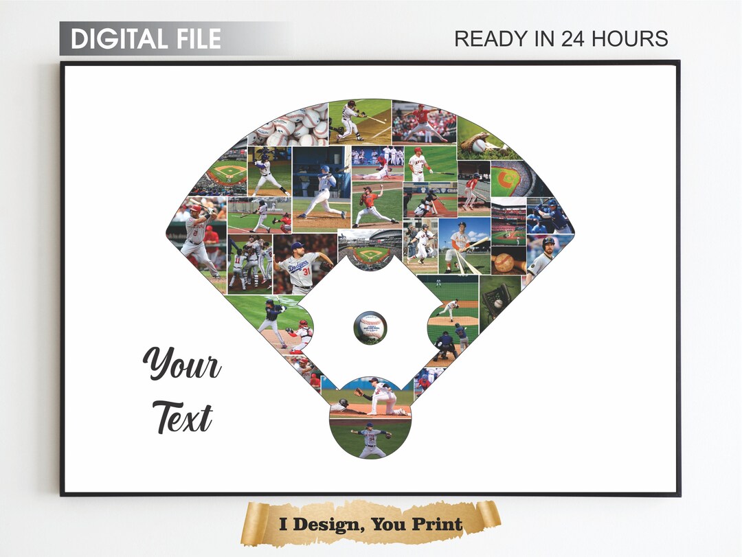 Baseball Ground Photo Art, Baseball Team Collage, Baseball Photo Gift ...