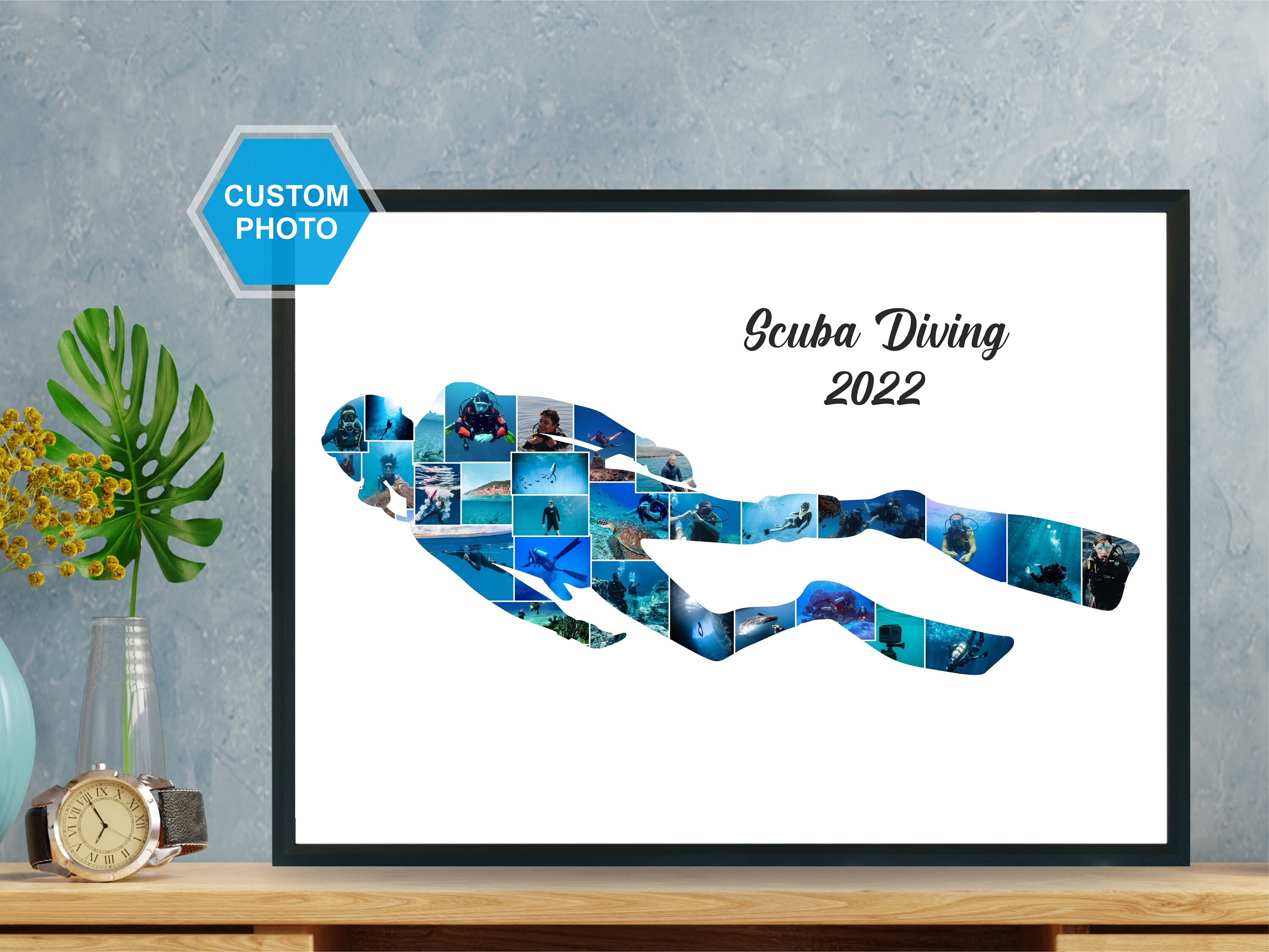 Scuba Diver Gift, Scuba Diving Photo Collage, Scuba Diving Gift, Scuba ...