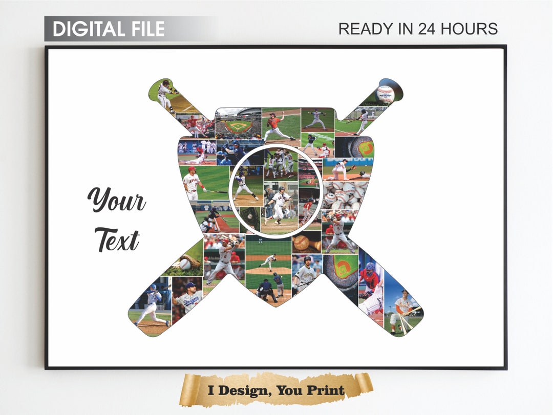 Baseball Photo Art, Baseball Team Collage, Baseball Photo Gift ...