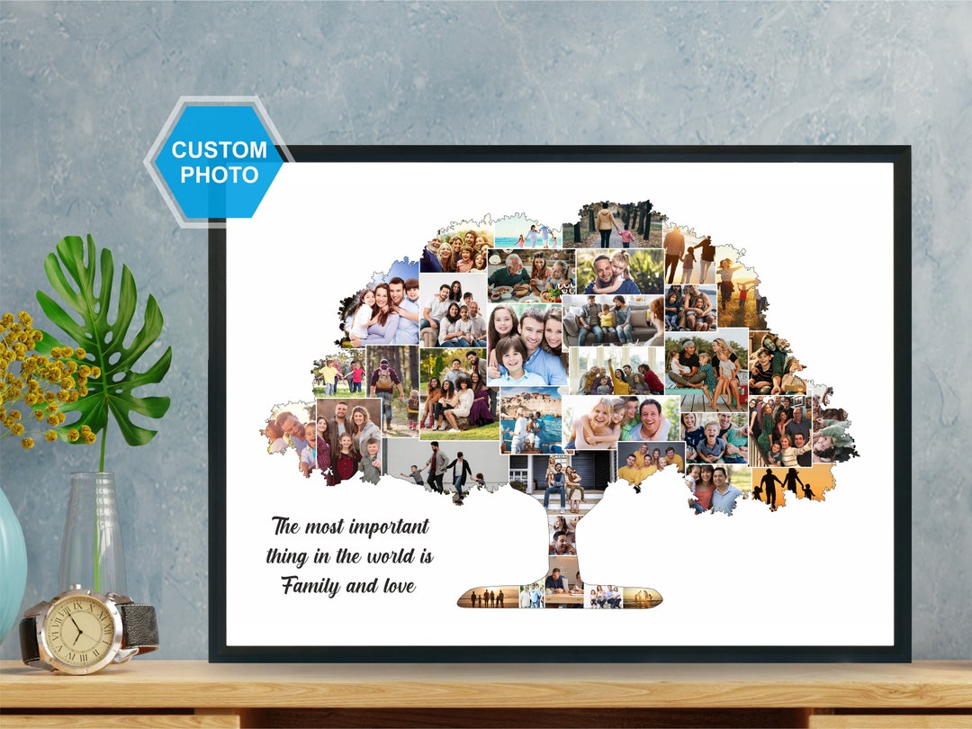 Family Tree Collage Photo Tree Collage Family Photo Collage - Etsy