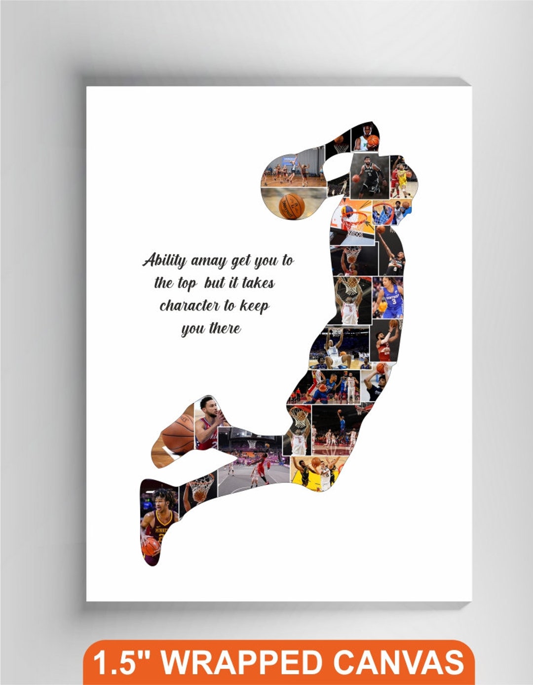 Basketball Photo Collage, Sport Photo Gift, Player Photo Collage ...