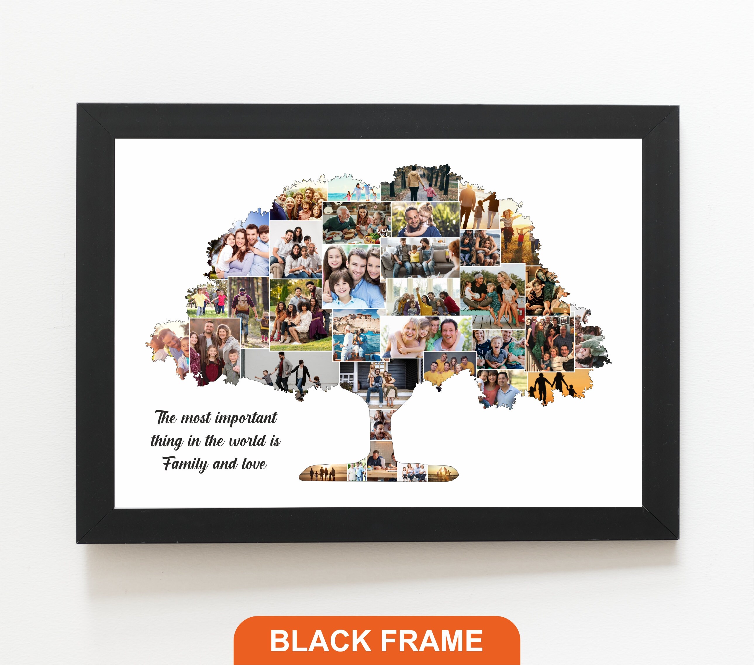 Family Tree Collage, Photo Tree Collage, Family Photo Collage, Digital ...