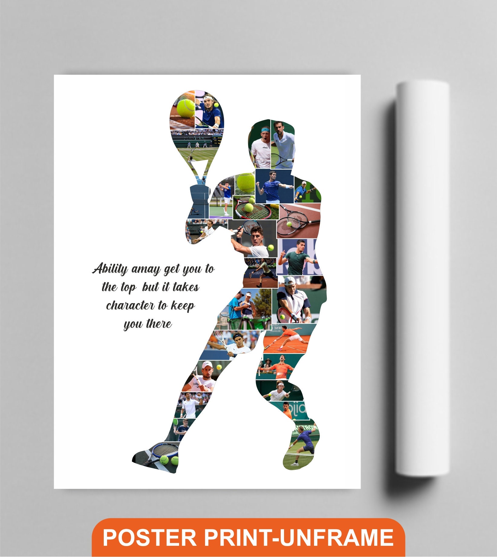 Tennis Photo Collage Tennis Collage Tennis Player Gift - Etsy