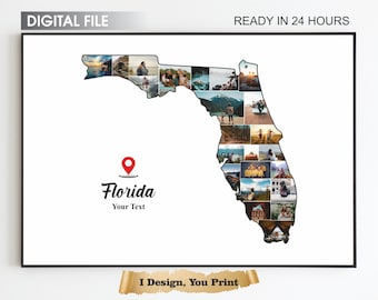 Florida Photo Map - Etsy