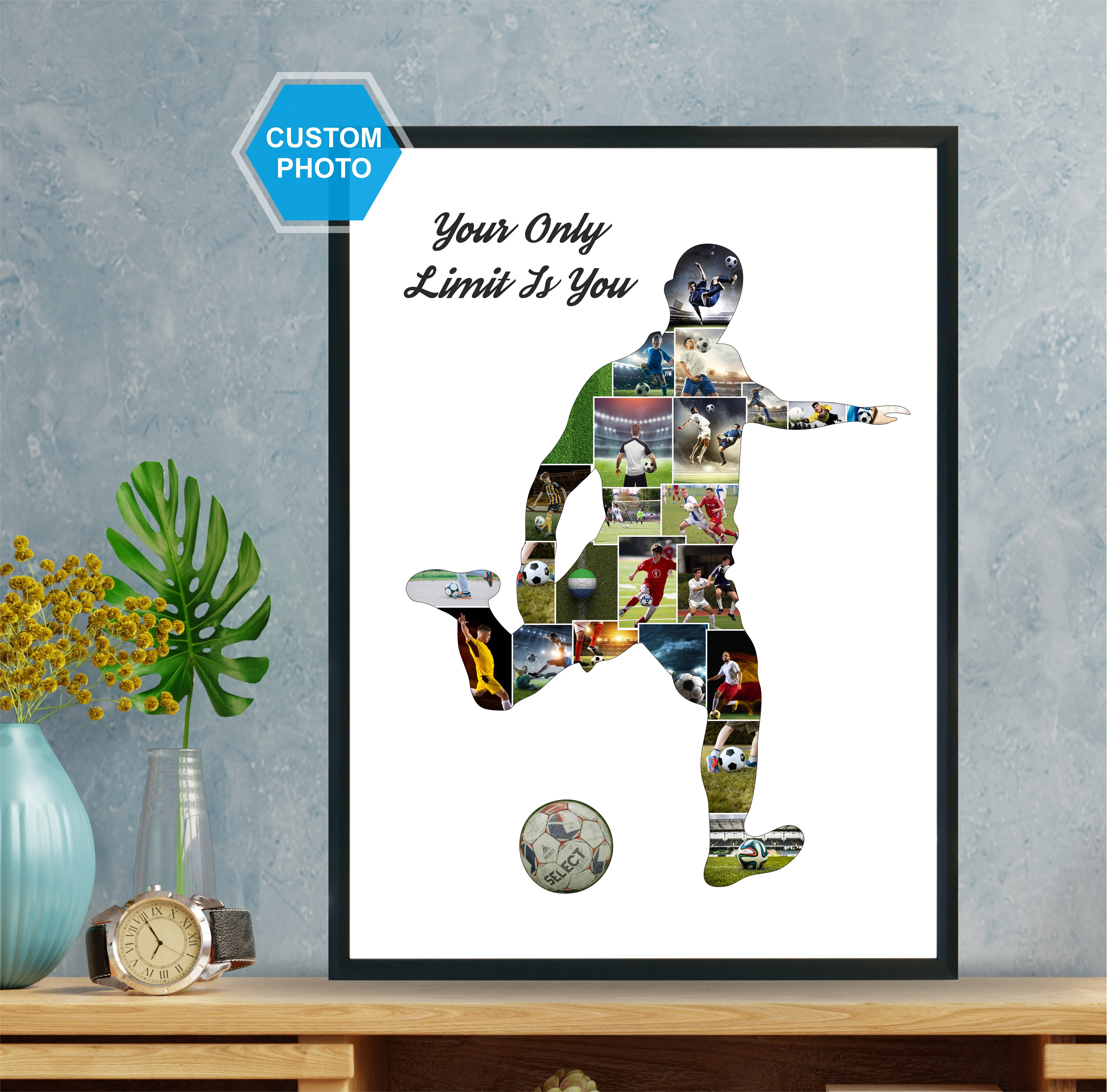 Soccer Photo Collage, Soccer Coach Gift, Soccer Gift, Sports Wall Art ...