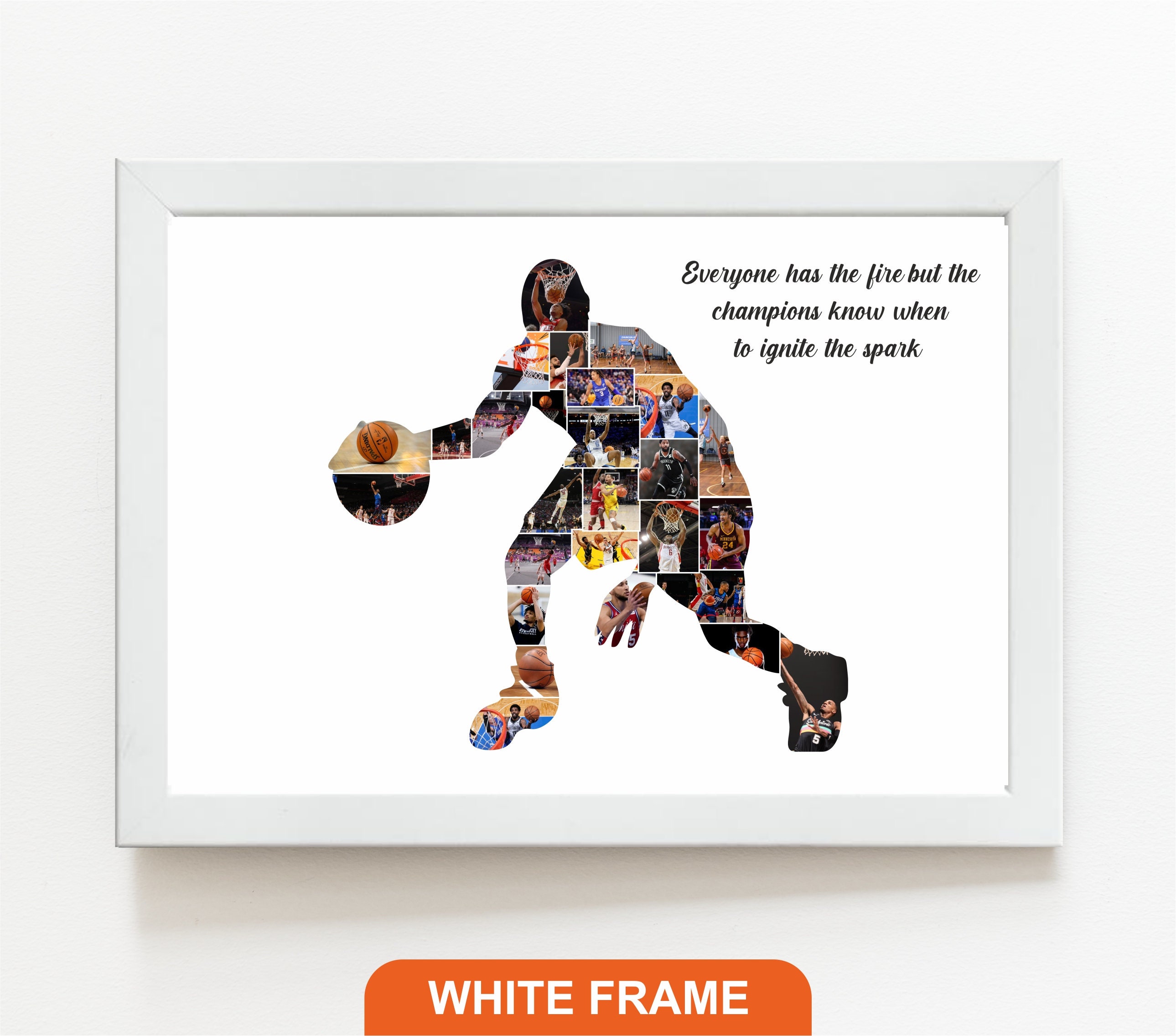 Basketball Photo Collage, Sport Photo Gift, Player Photo Collage ...