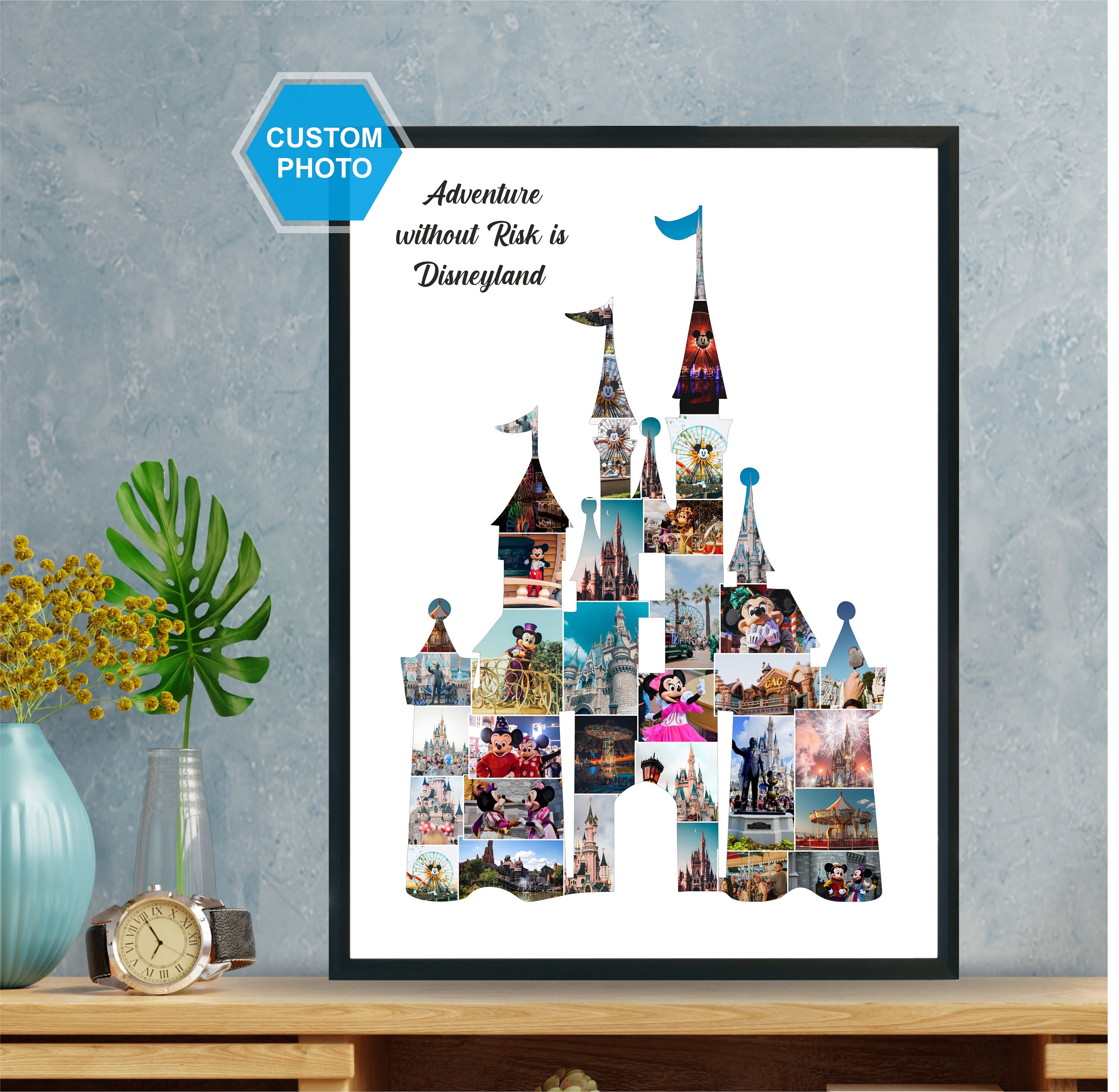 Disney Castle Collage Disney Gift for Kids Disney World - Etsy