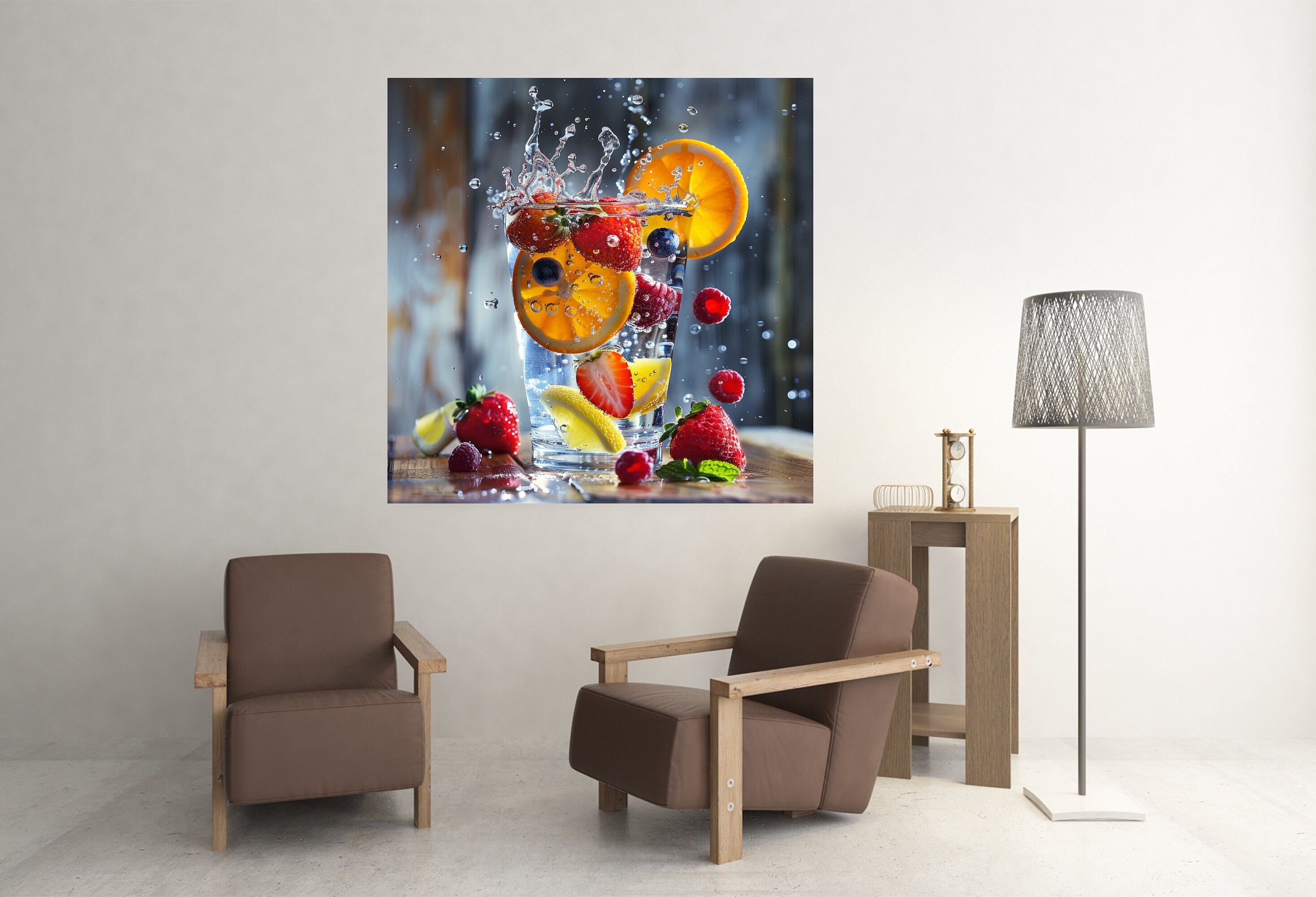 Canvas Painting A Glass Overflowing With Happiness,gallery Canvas Wraps ...