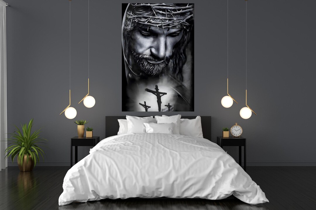 Jesus Home Decor, Jesus Christ Canvas Wall Paint, Christ Face ...