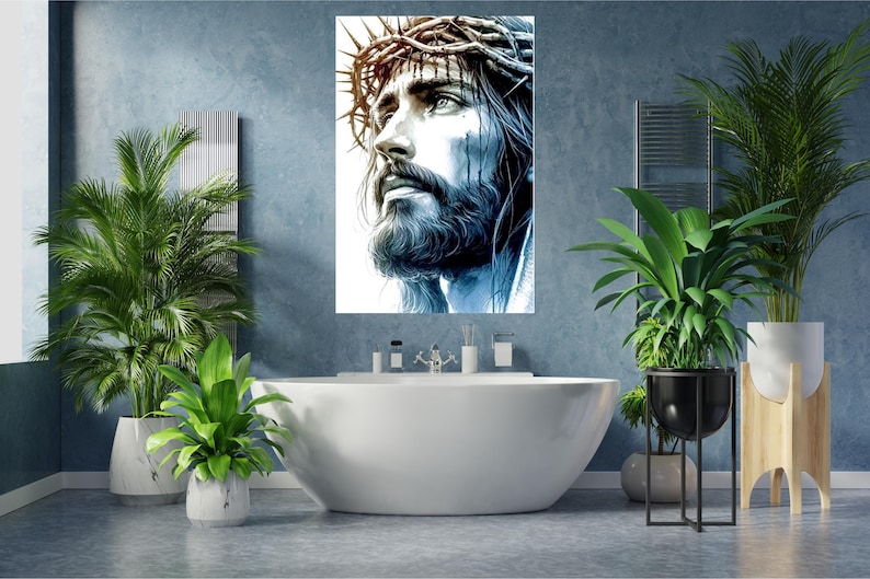 Jesus Portrait, Jesus Home Decor, Christian Gift,spiritual Wall Decor ...