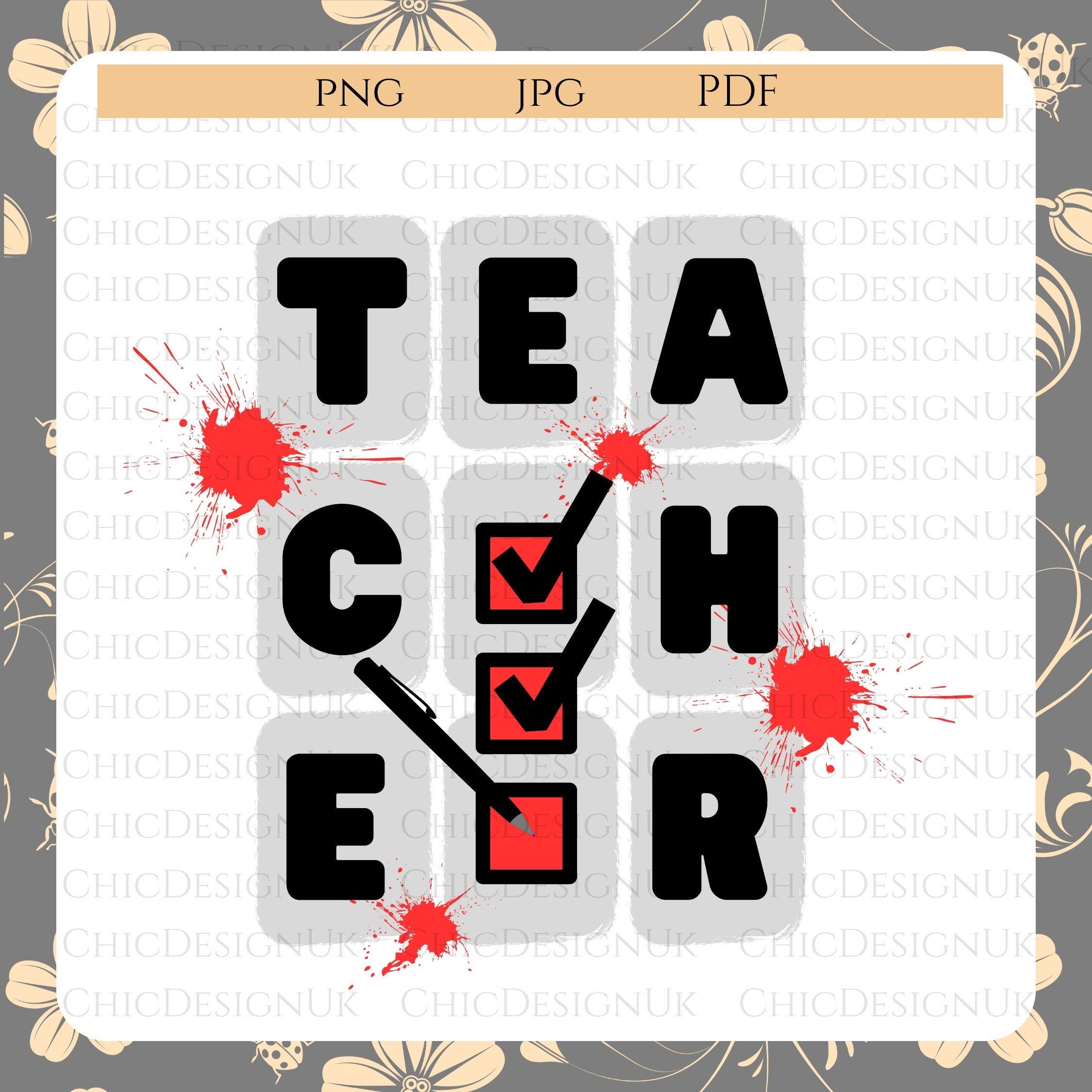 Teacher PNG, Sublimation, Funny Teacher Printable Design, Checklist Mug Design, Tote Bag ...