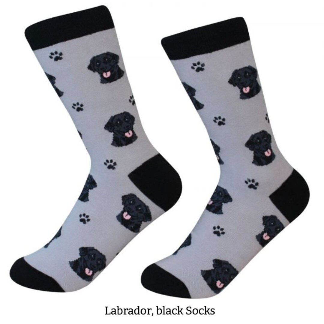 Black Labrador Socks Premium Quality Cotton One Size Fits Most Unisex ...